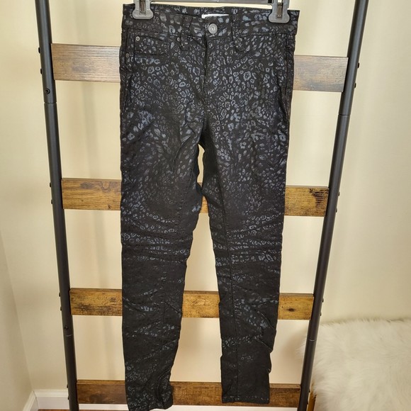 Royalty For Me | Pants & Jumpsuits | Royalty Black Iridescent Leopard ...